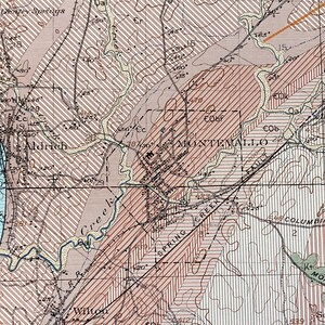 Antique Montevallo, Alabama 1940 US Geological Survey Topographic Map ...