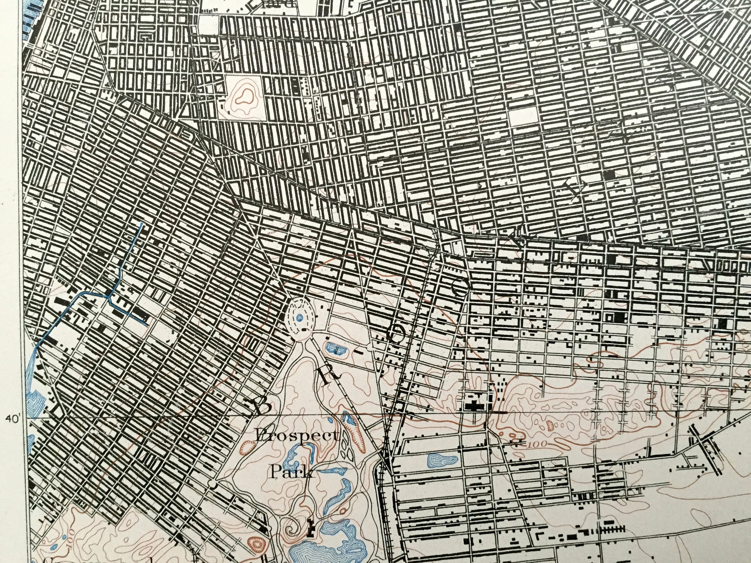 Antique Brooklyn & Queens, New York City 1901 US Geological Survey ...
