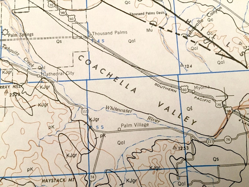 Antique Santa Ana, California 1955 US Geological Survey Topographic Map ...