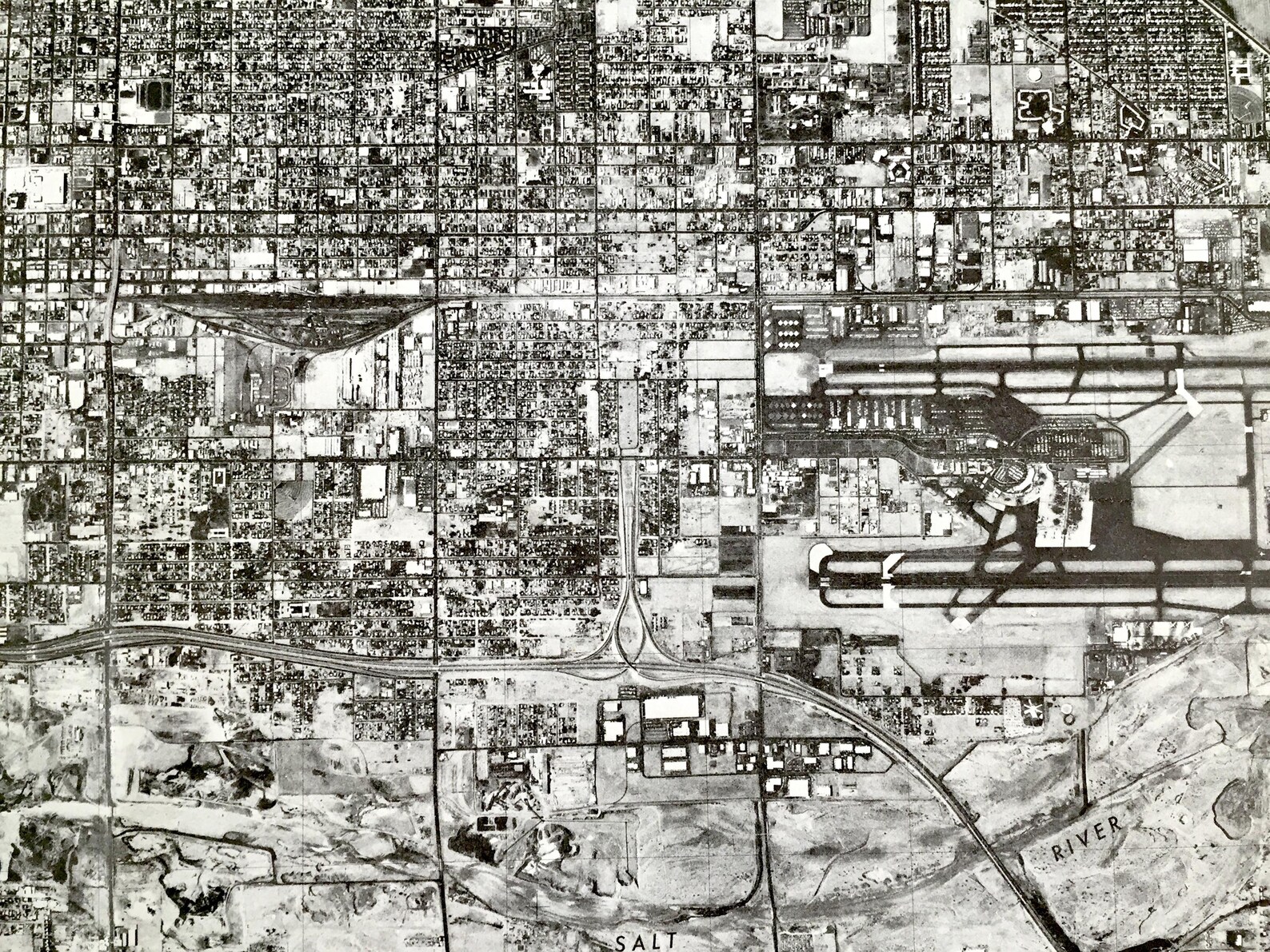 Antique Phoenix, Arizona 1971 US Geological Survey Orthophoto Map ...