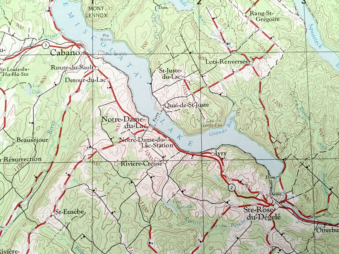 Antique Edmundston New Brunswick 1962 US Geological Survey | Etsy