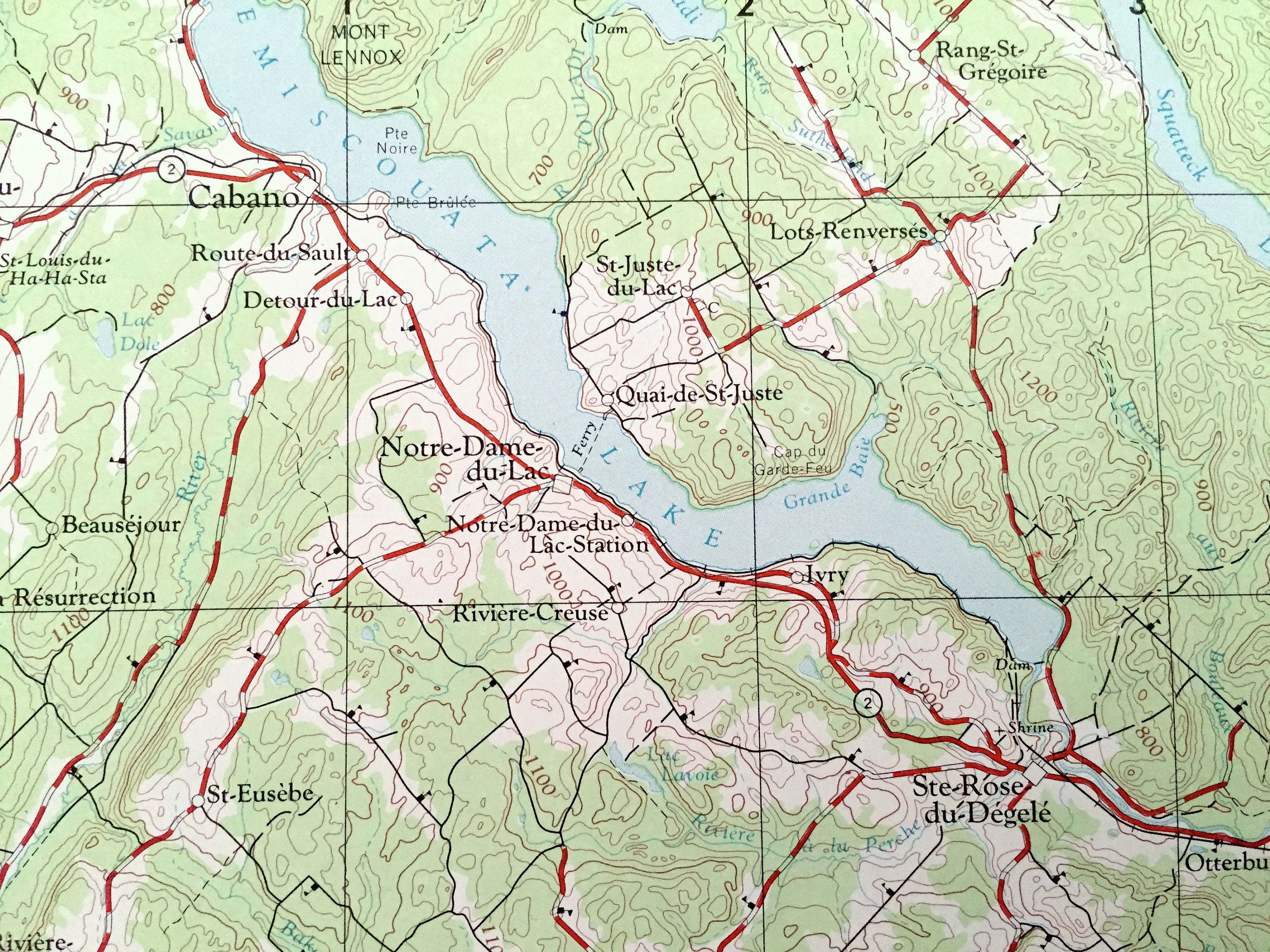 Antique Edmundston, New Brunswick 1962 US Geological Survey Topographic ...