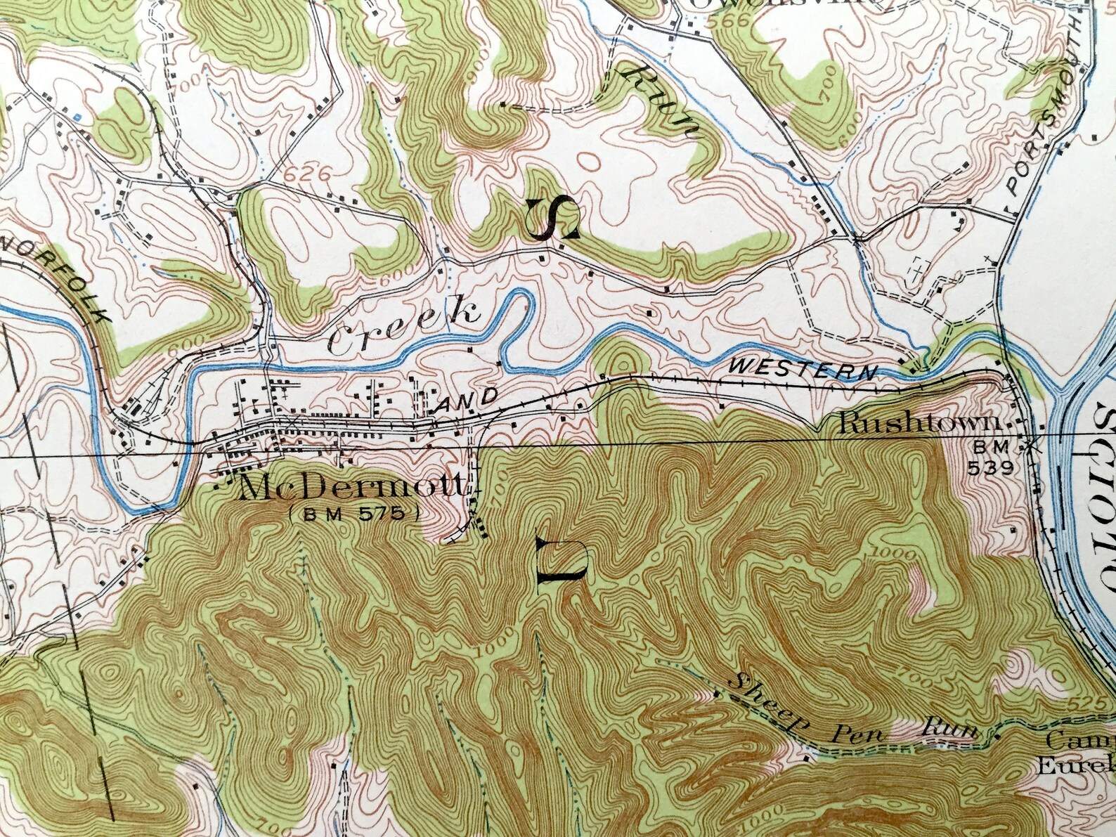 Antique Otway Ohio 1915 US Geological Survey Topographic Map - Etsy