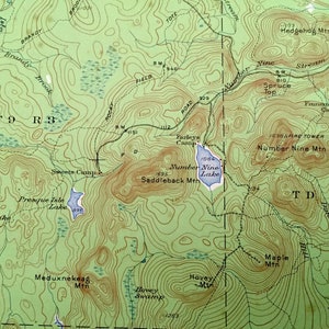 Antique Howe Brook, Maine 1954 US Geological Survey Topographic Map ...