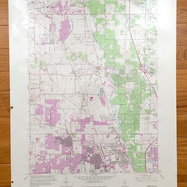 Wheeling Il Map Print - Etsy