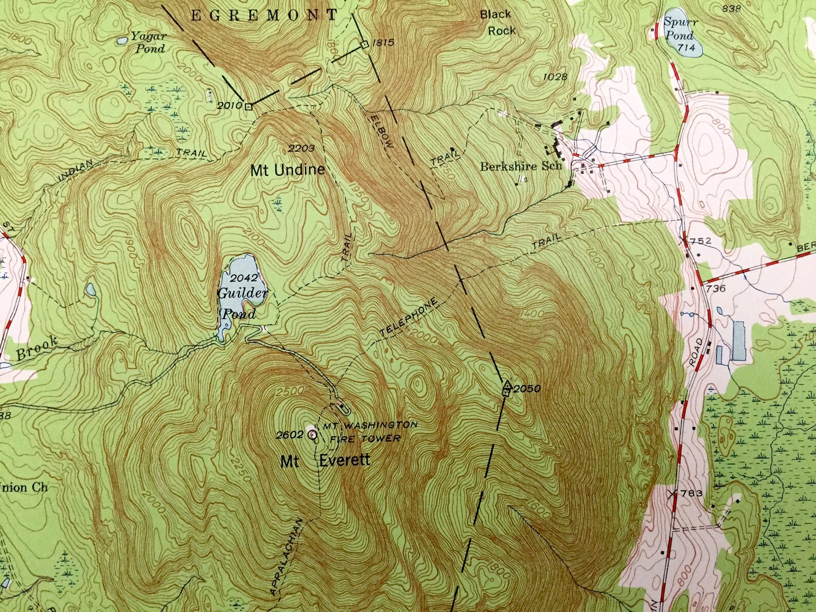 Antique Bash Bish Falls Massachusetts 1948 US Geological | Etsy