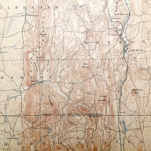 Antique Palmer, Massachusetts 1893 US Geological Survey Topographic Map ...