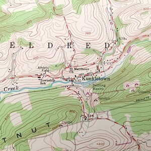Antique Kunkletown, Pennsylvania 1960 US Geological Survey Topographic ...