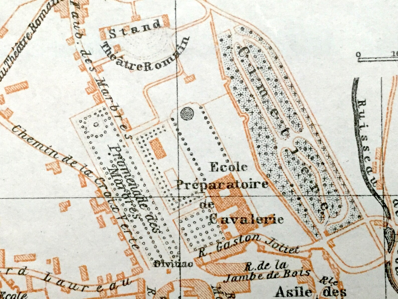 Antique 1909 Autun, France Map From Baedekers Guide Atlas – Saone-et ...