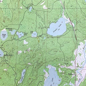 Antique Roberts Lake, Wisconsin 1973 US Geological Survey Topographic ...
