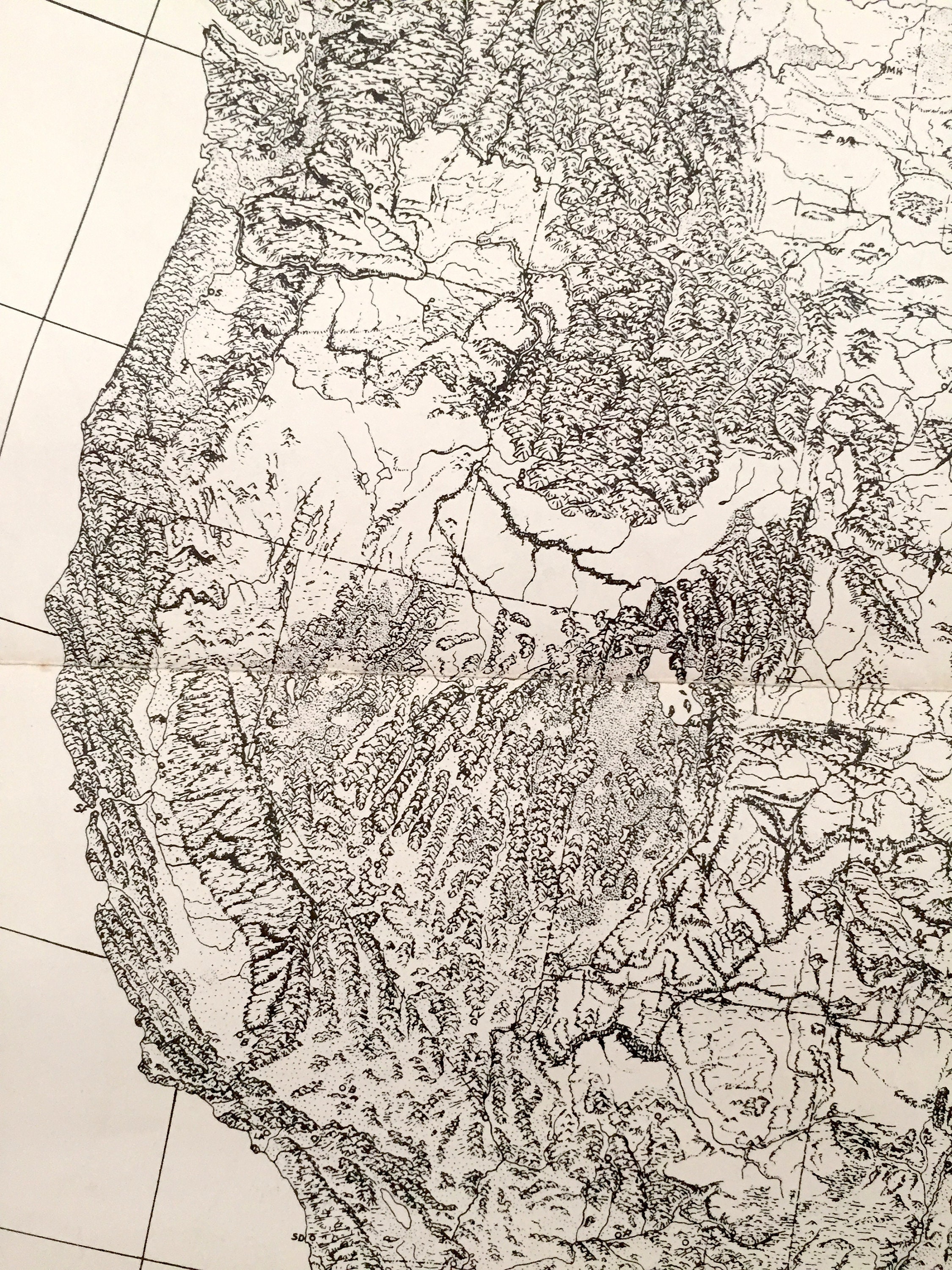 Antique 1948 Physiographic Diagram and Provinces of North America ...