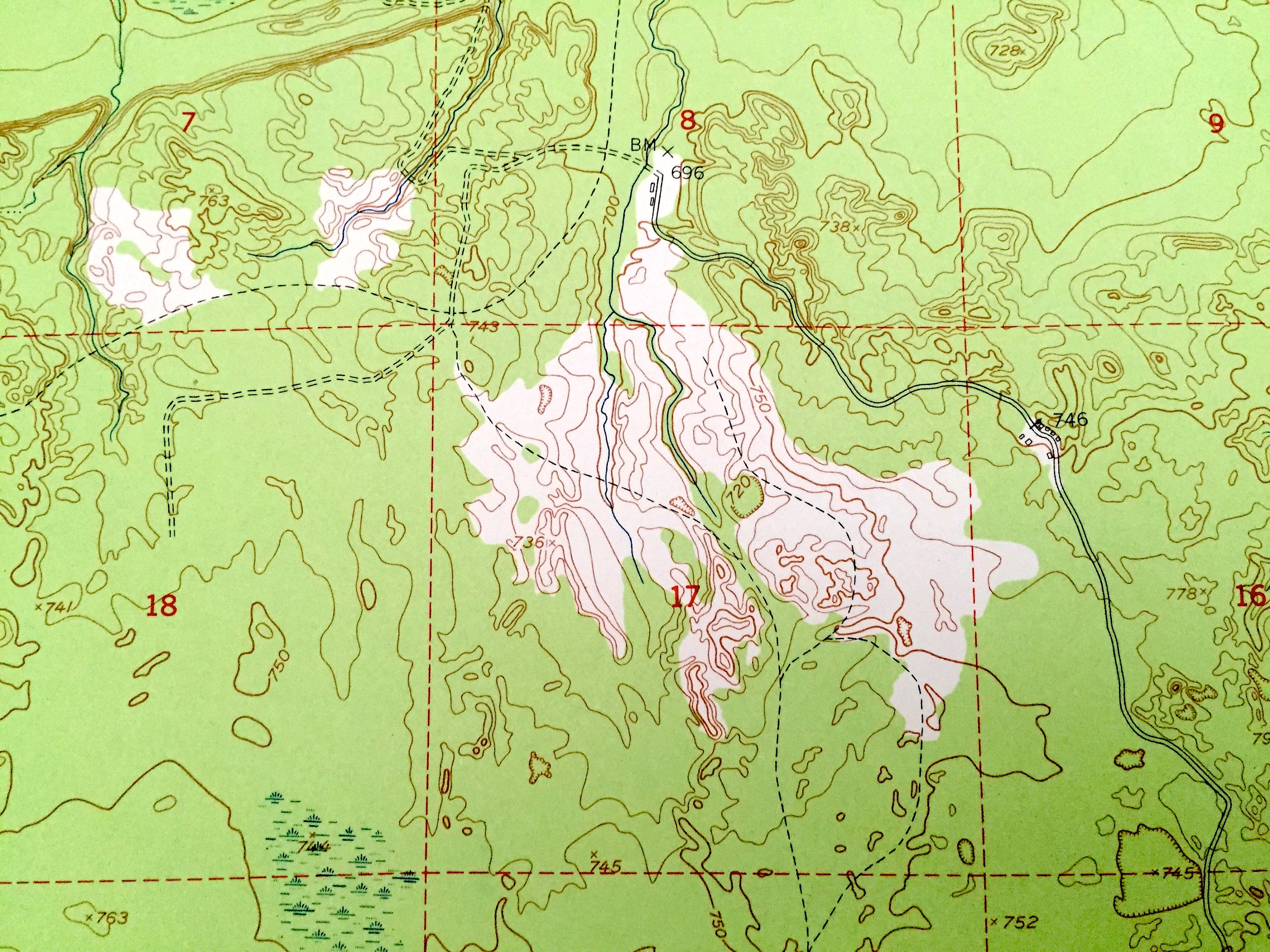 Antique Sheephead Lake Michigan 1951 US Geological Survey | Etsy