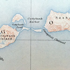 Antique Marthas Vineyard, Massachusetts 1893 US Geological Survey ...