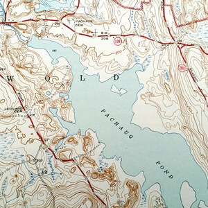 Antique Jewett City, Connecticut 1944 US Geological Survey Topographic ...