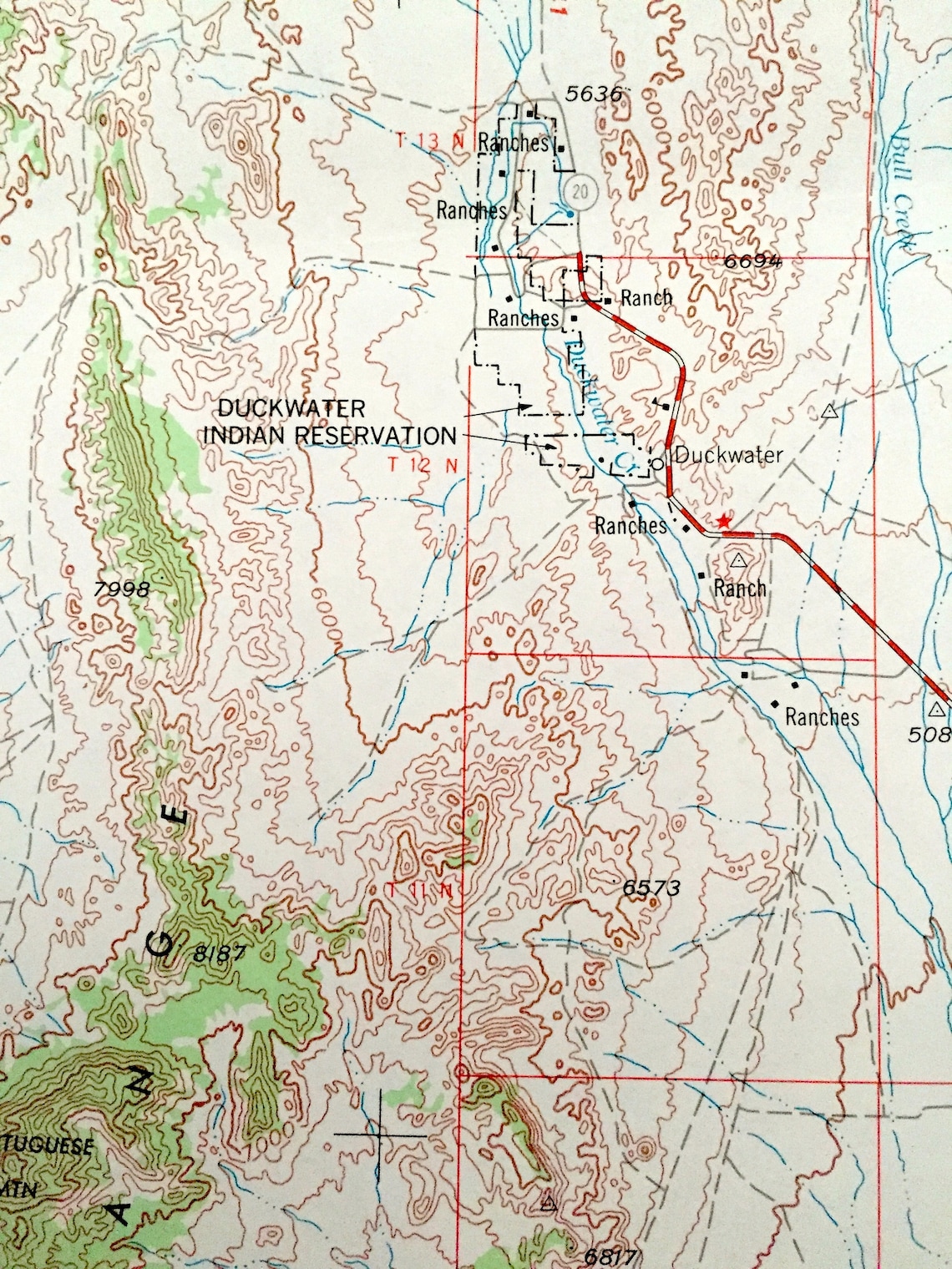 Antique Lund Nevada 1956 US Geological Survey Topographic Map | Etsy
