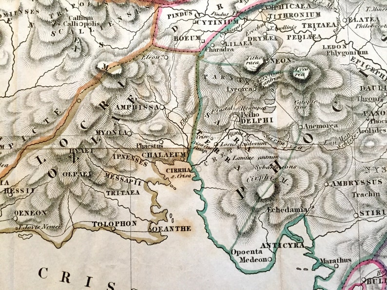 Antique 1830 Ancient Greece Map by J&C Walker John Murray and - Etsy
