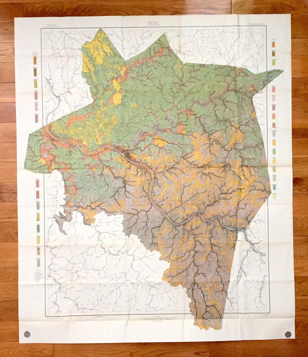 Antique Kanawha County, West Virginia 1912 Geological Survey Map ...