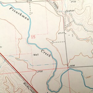 Antique Palisade, Nebraska 1973 US Geological Survey Topographic Map ...