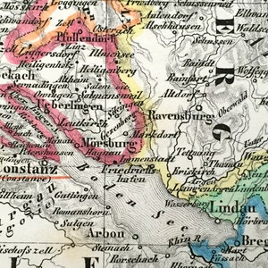 Antique 1835 Ancient Germany Map From JG Heck's Atlas Géographique ...