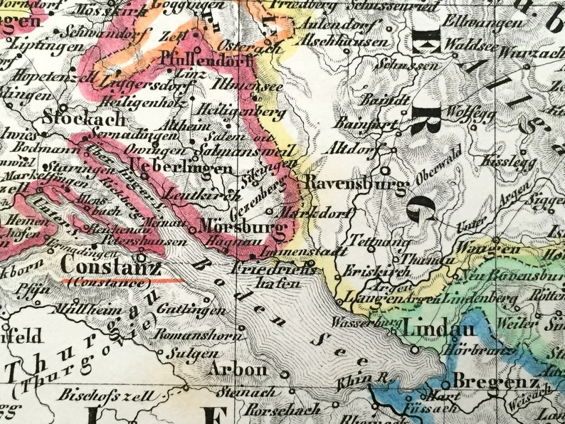 Antique 1835 Ancient Germany Map From JG Heck's Atlas - Etsy