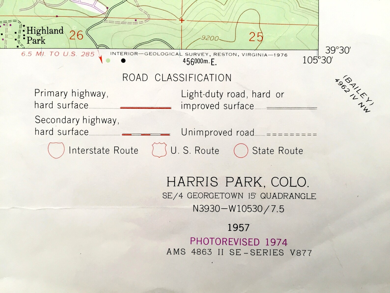 Antique Harris Park Colorado 1957 US Geological Survey | Etsy