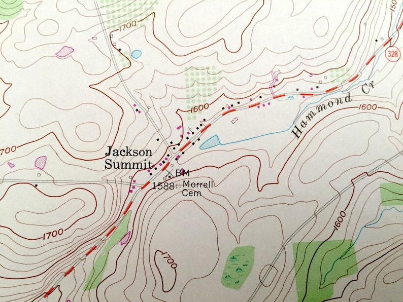 Antique Jackson Summit Pennsylvania 1954 US Geological Survey - Etsy