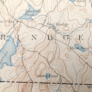 Antique Fitchburg, Massachusetts 1893 US Geological Survey Topographic ...