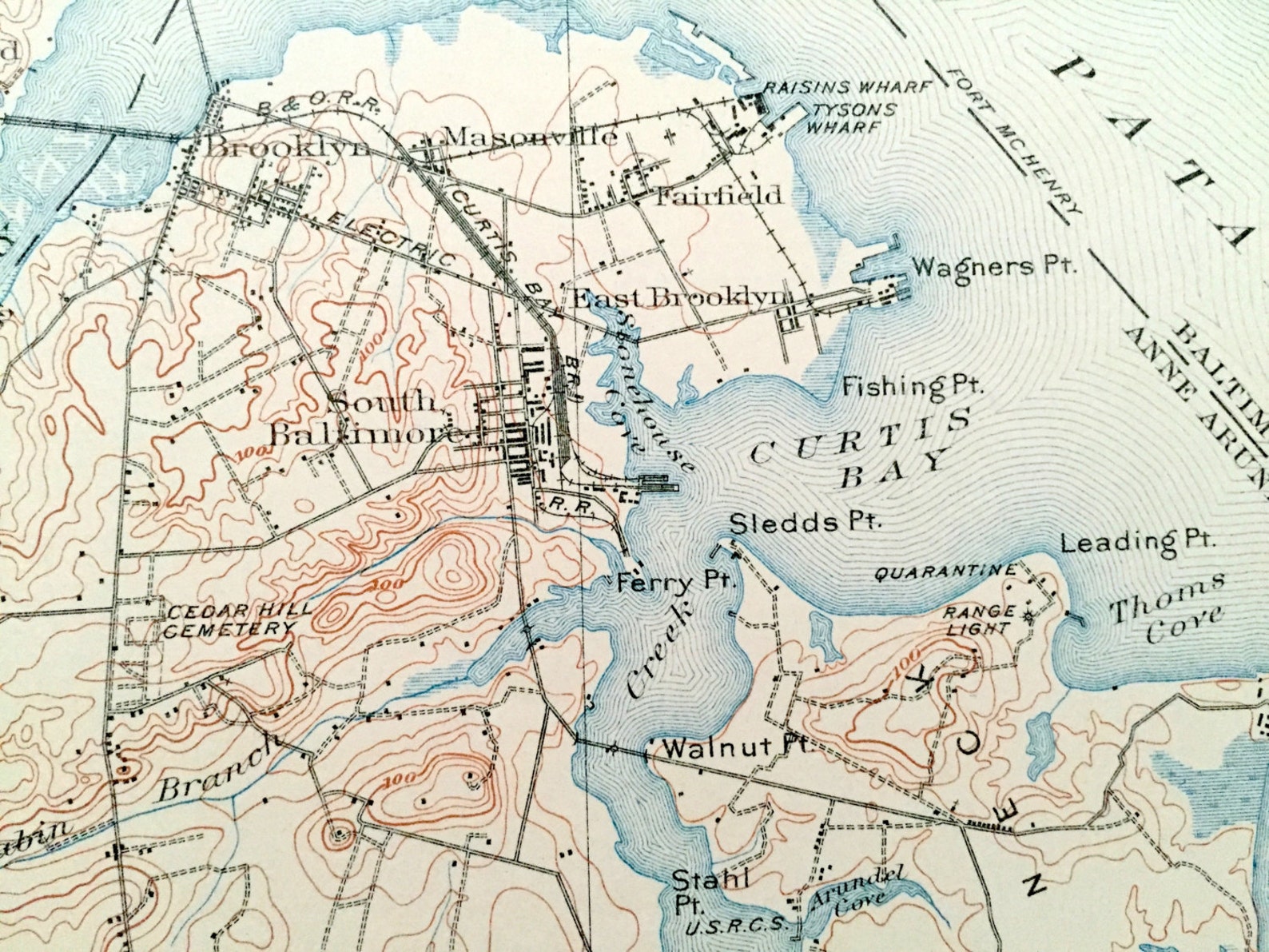Antique Relay Maryland 1907 US Geological Survey Topographic | Etsy