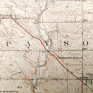 Antique Liberty, Illinois 1927 US Geological Survey Topographic Map ...
