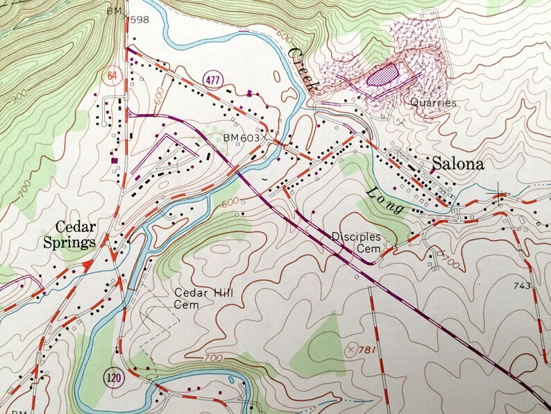 Antique Mill Hall Pennsylvania 1965 US Geological Survey - Etsy Canada