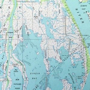 Antique West Delta, Louisiana 1958 US Geological Survey Topographic Map ...
