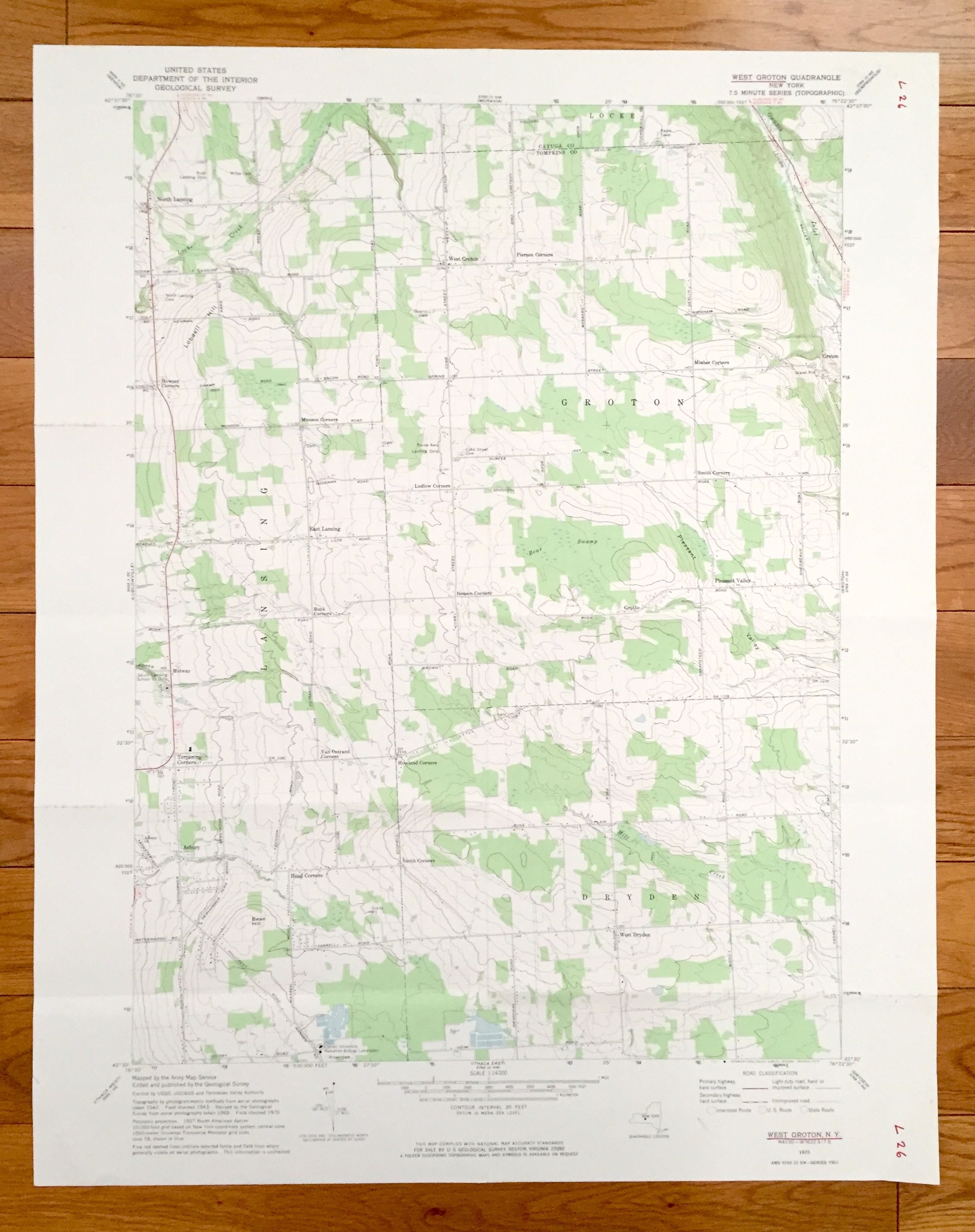 Antique West Groton New York 1970 US Geological Survey | Etsy