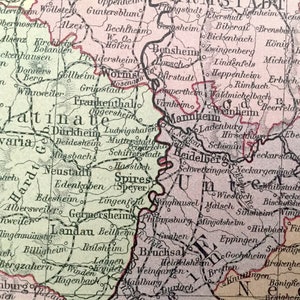 Antique 1888 German Empire Map From A & C Black's World Atlas Germany ...