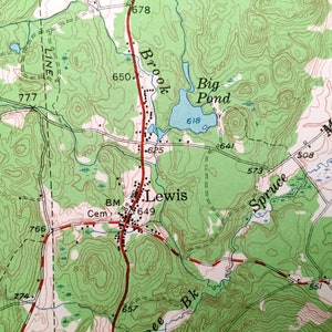 Antique Au Sable Forks, New York 1953 US Geological Survey Topographic ...