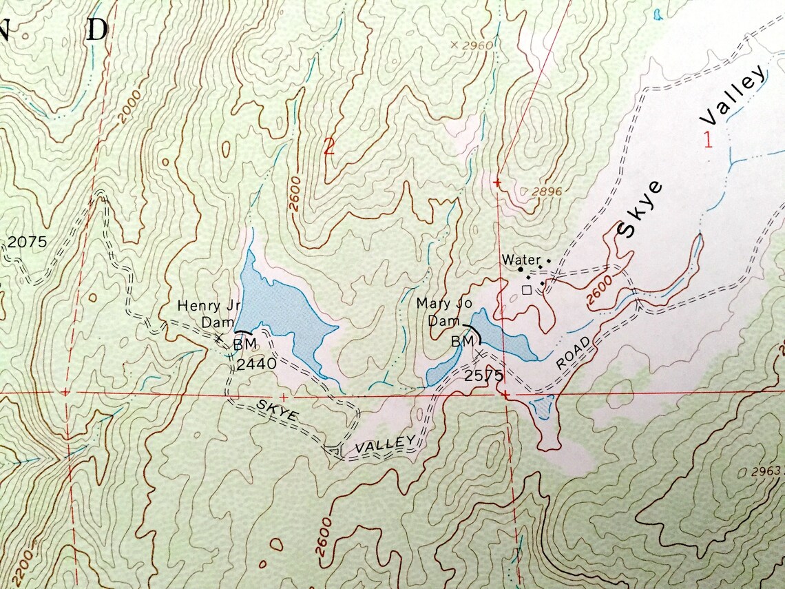 Antique Barrett Lake California 1960 US Geological Survey | Etsy