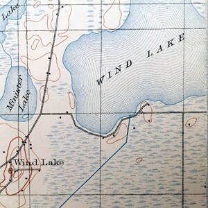 Antique Muskego, Wisconsin 1901 US Geological Survey Topographic Map ...