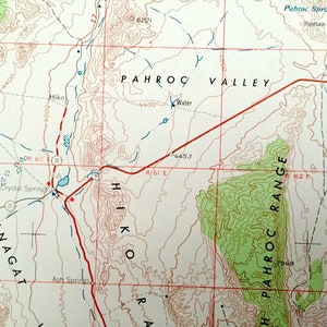 Antique Caliente, Nevada 1954 US Geological Survey Topographic Map ...