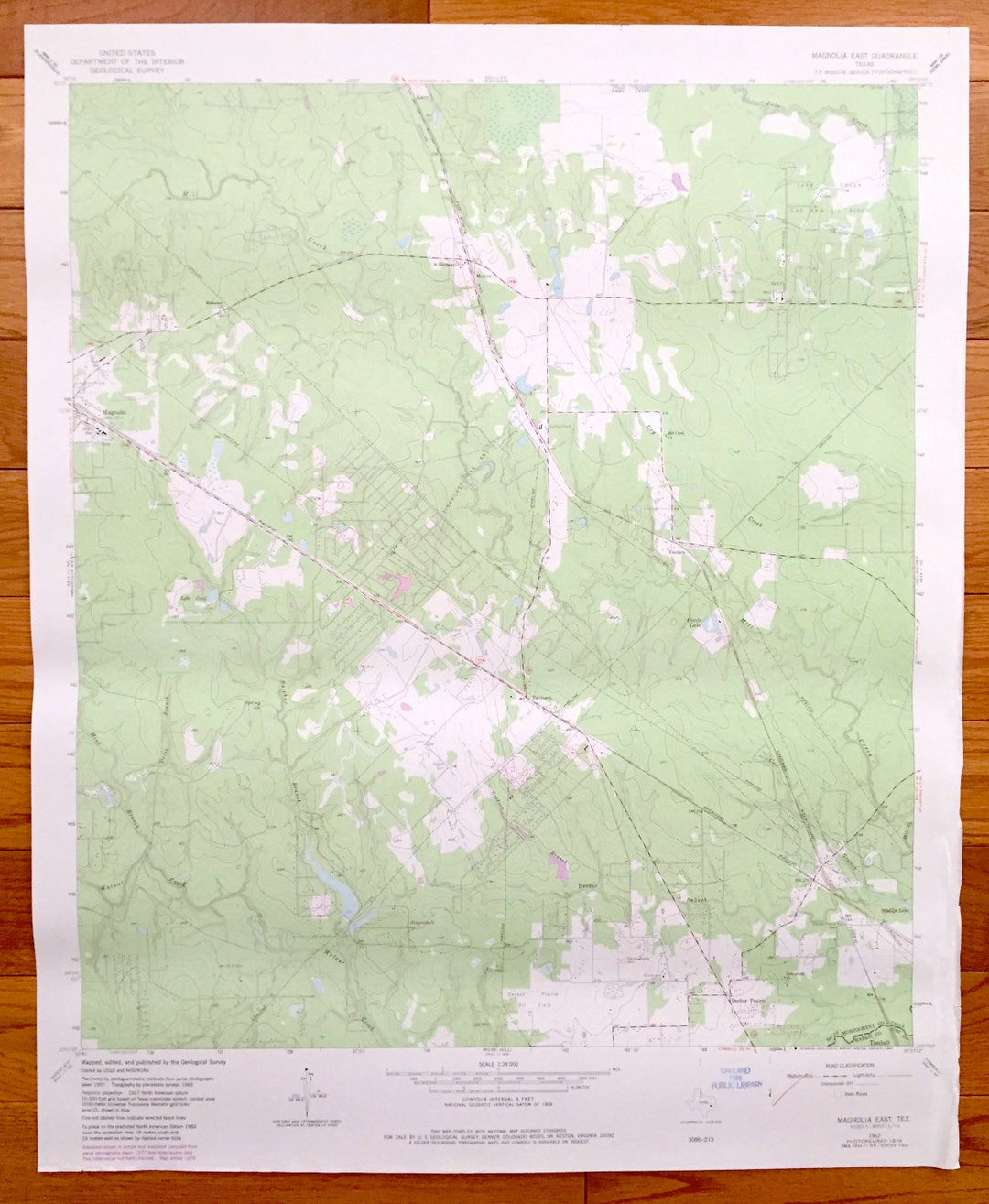 Antique Magnolia, Montgomery County, Texas 1962 US Geological Survey ...