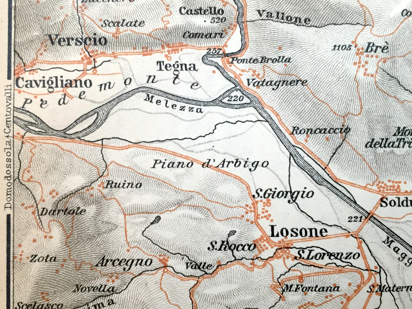 Antique 1904 Locarno Switzerland Map From Baedekers Guide - Etsy