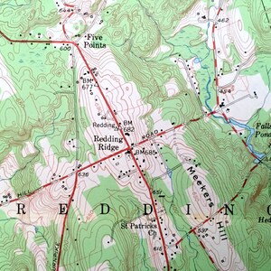 Antique Botsford, Connecticut 1959 US Geological Survey Topographic Map ...