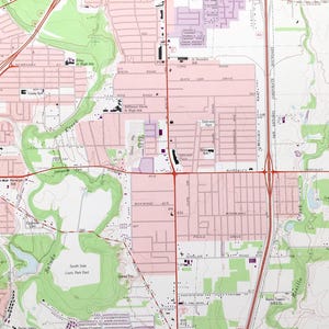 Antique San Antonio East, Texas 1967 US Geological Survey Topographic ...