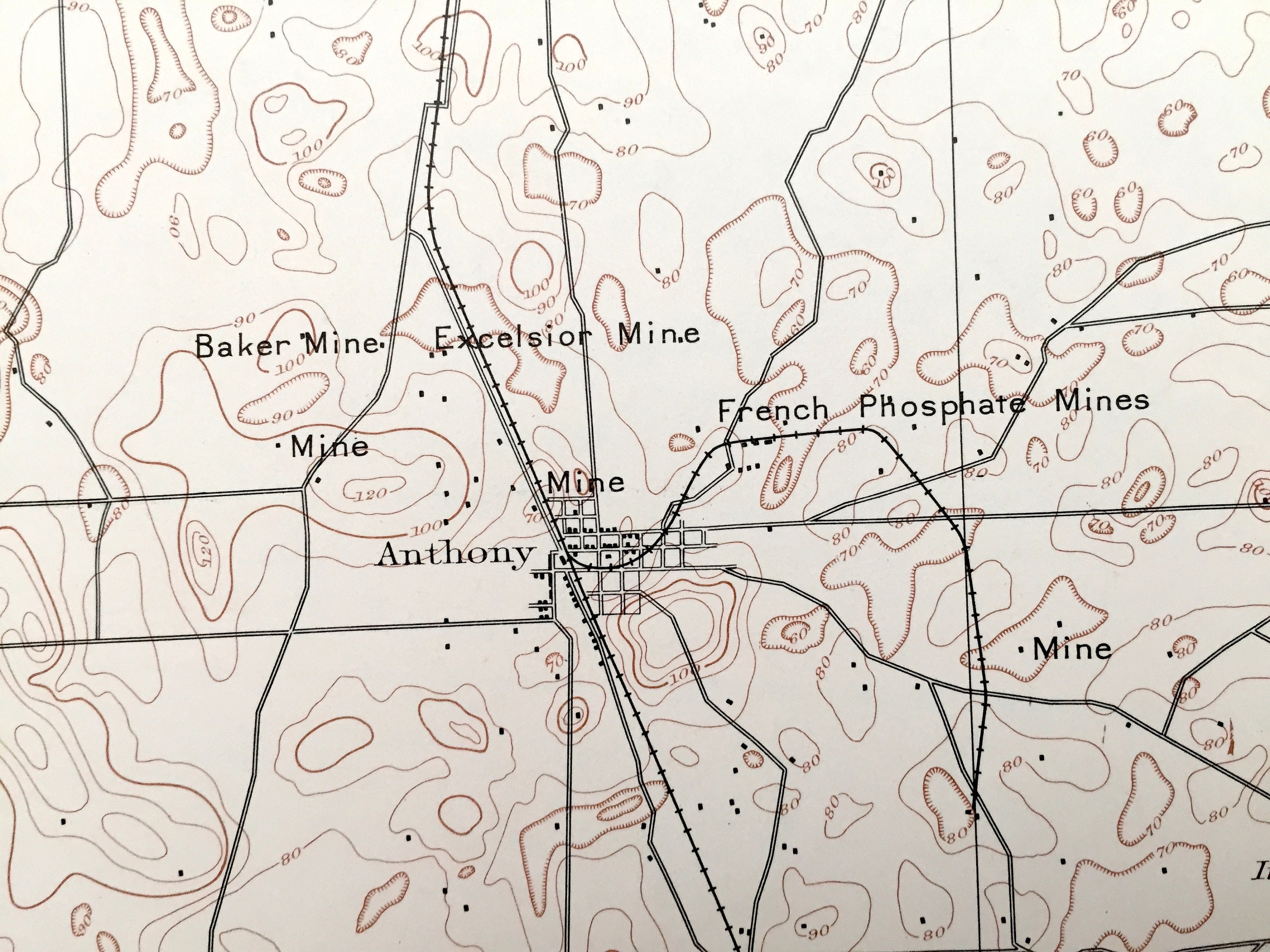 Antique Citra Florida 1893 US Geological Survey Topographic | Etsy