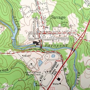 Antique Savage, Maryland 1957 US Geological Survey Topographic Map ...