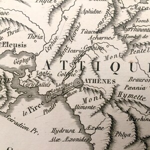 Antique 1821 Greece Map From Atlas From Barthélemy's - Etsy