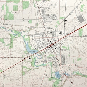 Antique Saline, Michigan 1967 US Geological Survey Topographic Map ...