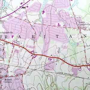 Antique Keyport, New Jersey 1954 US Geological Survey Topographic Map ...