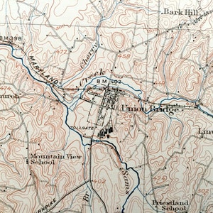 Antique Taneytown, Maryland 1911 US Geological Survey Topographic Map ...