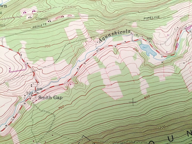 Antique Kunkletown Pennsylvania 1960 US Geological Survey - Etsy