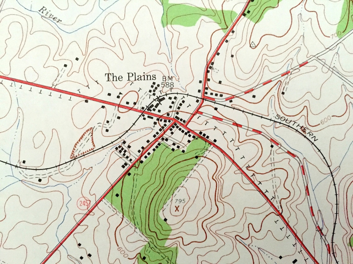 Antique Marshall Virginia 1943 US Geological Survey - Etsy