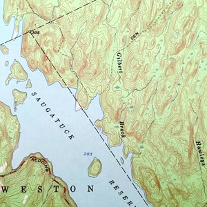 Antique Botsford, Connecticut 1959 US Geological Survey Topographic Map ...